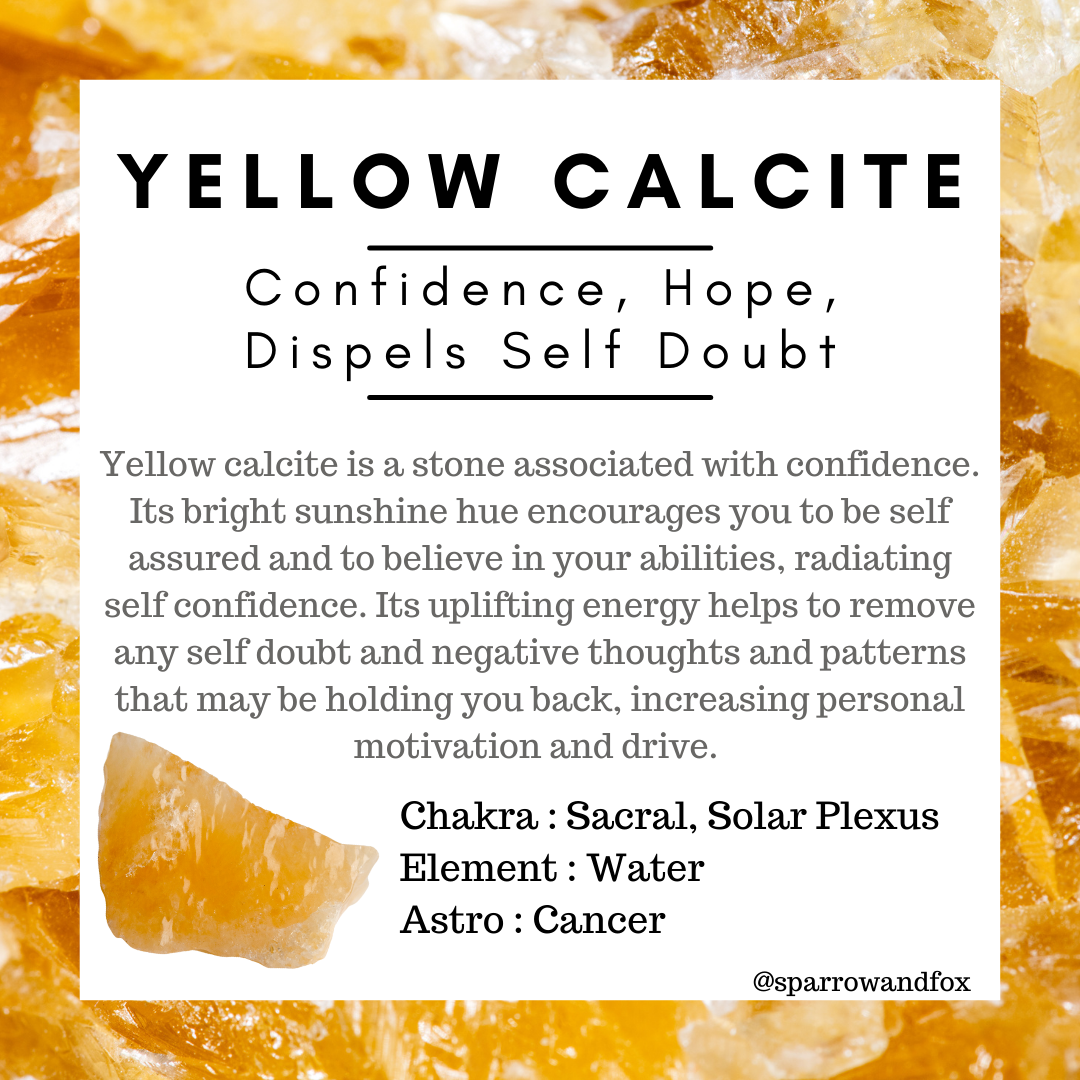 Yellow Calcite – Sparrow and Fox